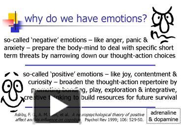 PPT – why do we have emotions? PowerPoint presentation | free to ...