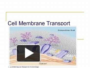 Cell Membrane Transport presentation | free to download
