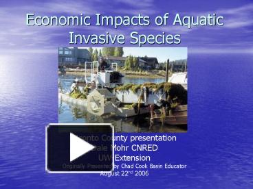 PPT – Economic Impacts of Aquatic Invasive Species PowerPoint ...
