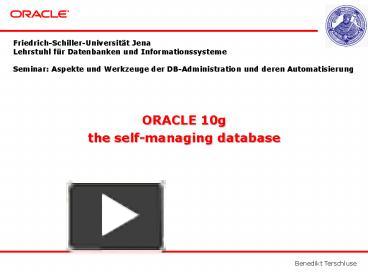 ORACLE 10g presentation | free to view