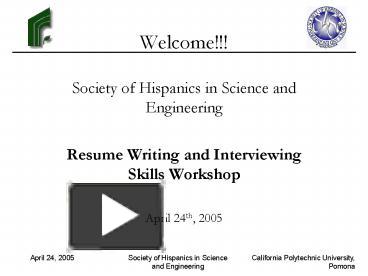 Resume Writing and Interviewing Skills Workshop presentation | free to view