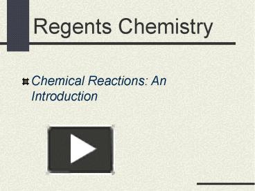 PPT – Regents Chemistry PowerPoint presentation | free to download - id ...