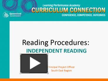Reading Procedures: INDEPENDENT READING presentation | free to view