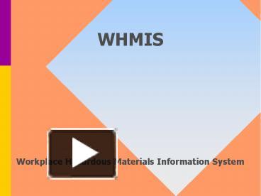 WHMIS presentation | free to download