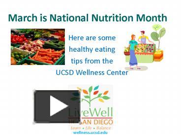 March is National Nutrition Month presentation | free to view