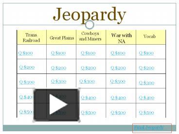 Jeopardy presentation | free to download
