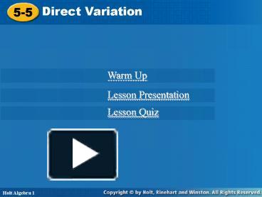 PPT – Direct Variation PowerPoint presentation | free to view - id ...