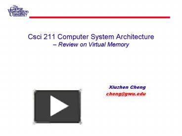 Csci 211 Computer System Architecture presentation | free to download