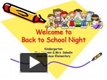 PPT – Welcome to Back to School Night PowerPoint presentation | free to ...