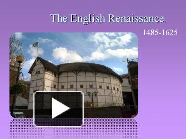 The English Renaissance presentation | free to download