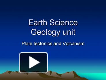 Earth Science Geology unit presentation | free to view