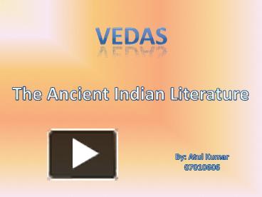 VEDAS presentation | free to view