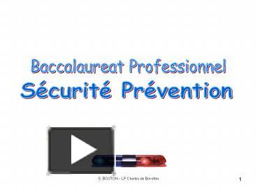 PPT – Baccalaureat Professionnel PowerPoint presentation | free to download - id: 4e605f-NGNmN
