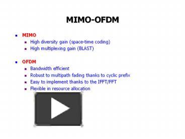 MIMO-OFDM presentation | free to view