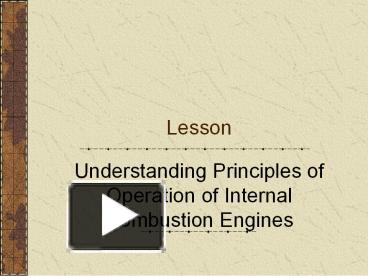 Understanding Principles of Operation of Internal Combustion Engines ...