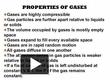 PROPERTIES OF GASES presentation | free to download
