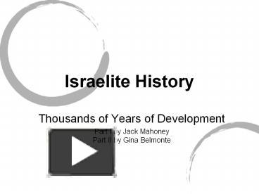 PPT – Israelite History PowerPoint presentation | free to download - id ...