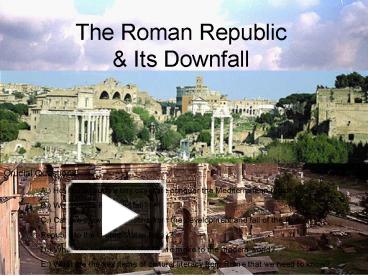 The Roman Republic presentation | free to download