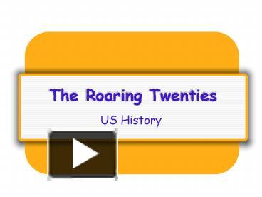 The Roaring Twenties presentation | free to download