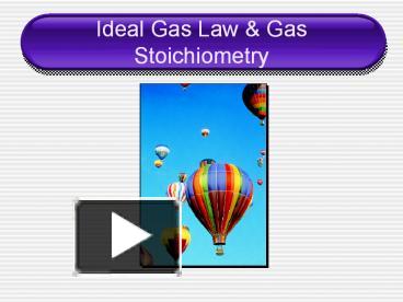 Ideal Gas Law presentation | free to download