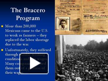 The Bracero Program presentation | free to view