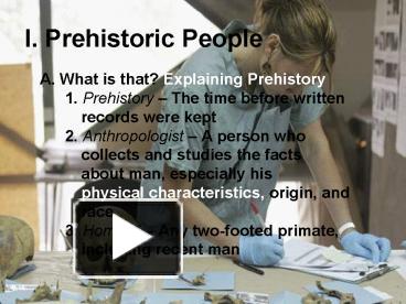 PPT – I' Prehistoric People PowerPoint presentation | free to view - id ...