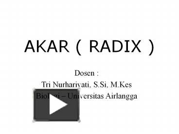 AKAR ( RADIX ) presentation | free to view