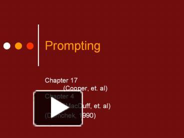 Prompting presentation | free to view