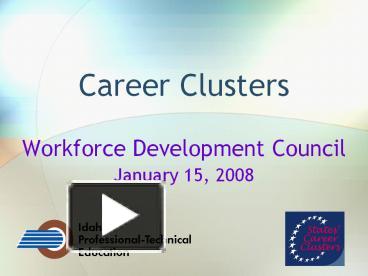 Career Clusters presentation | free to download