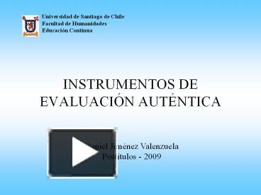 INSTRUMENTOS DE EVALUACI presentation | free to download