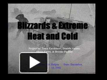 Blizzards presentation | free to view