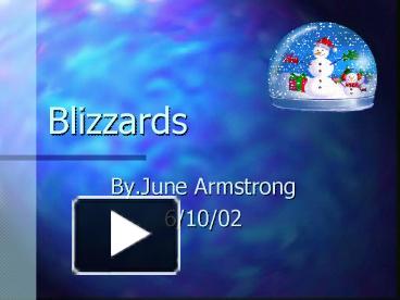 Blizzards presentation | free to view