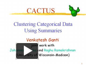 Clustering Categorical Data Using Summaries presentation | free to download