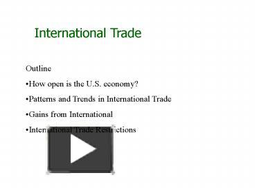 PPT – International Trade PowerPoint presentation | free to download ...