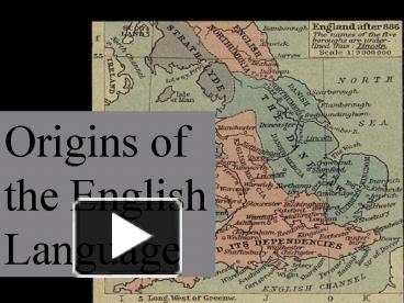 Origins of the English Language presentation | free to view