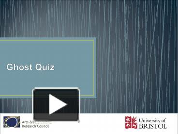 Ghost Quiz presentation | free to download