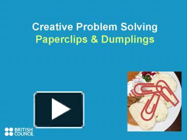 Creative Problem Solving Paperclips presentation | free to view