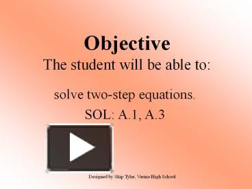 solve two-step equations. presentation | free to download