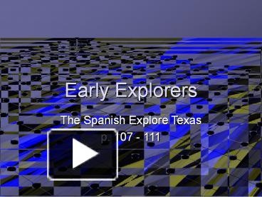 Early Explorers presentation | free to download