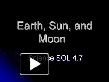 PPT – Earth, Sun, and Moon PowerPoint presentation | free to view - id ...