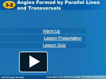 Angles Formed by Parallel Lines and Transversals presentation | free to ...