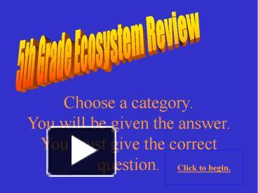 5th Grade Ecosystem Review presentation | free to download