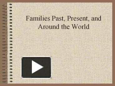 PPT – Families Past, Present, and Around the World PowerPoint ...