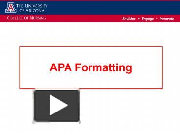 APA Formatting presentation | free to view