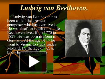 Ludwig van Beethoven. presentation | free to download