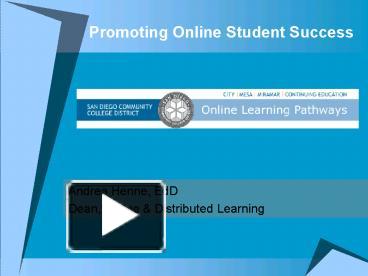 PPT – Promoting Online Student Success PowerPoint presentation | free ...