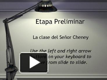 Etapa Preliminar presentation | free to view