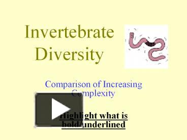 Invertebrate Diversity presentation | free to download