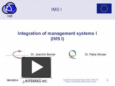 PPT – Integration of management systems I (IMS I) PowerPoint presentation | free to view - id ...