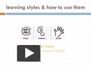 learning styles presentation | free to view